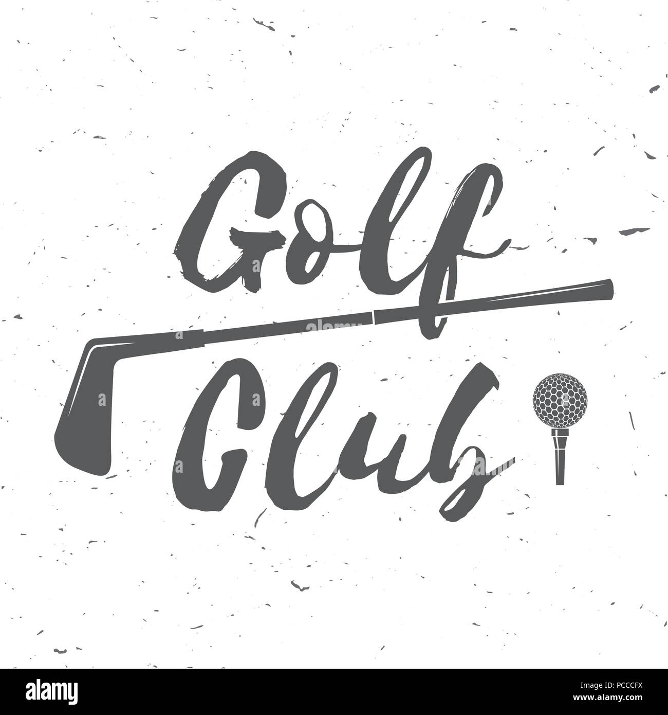 Golf club concept with golf ball silhouette. Vector golfing club retro ...