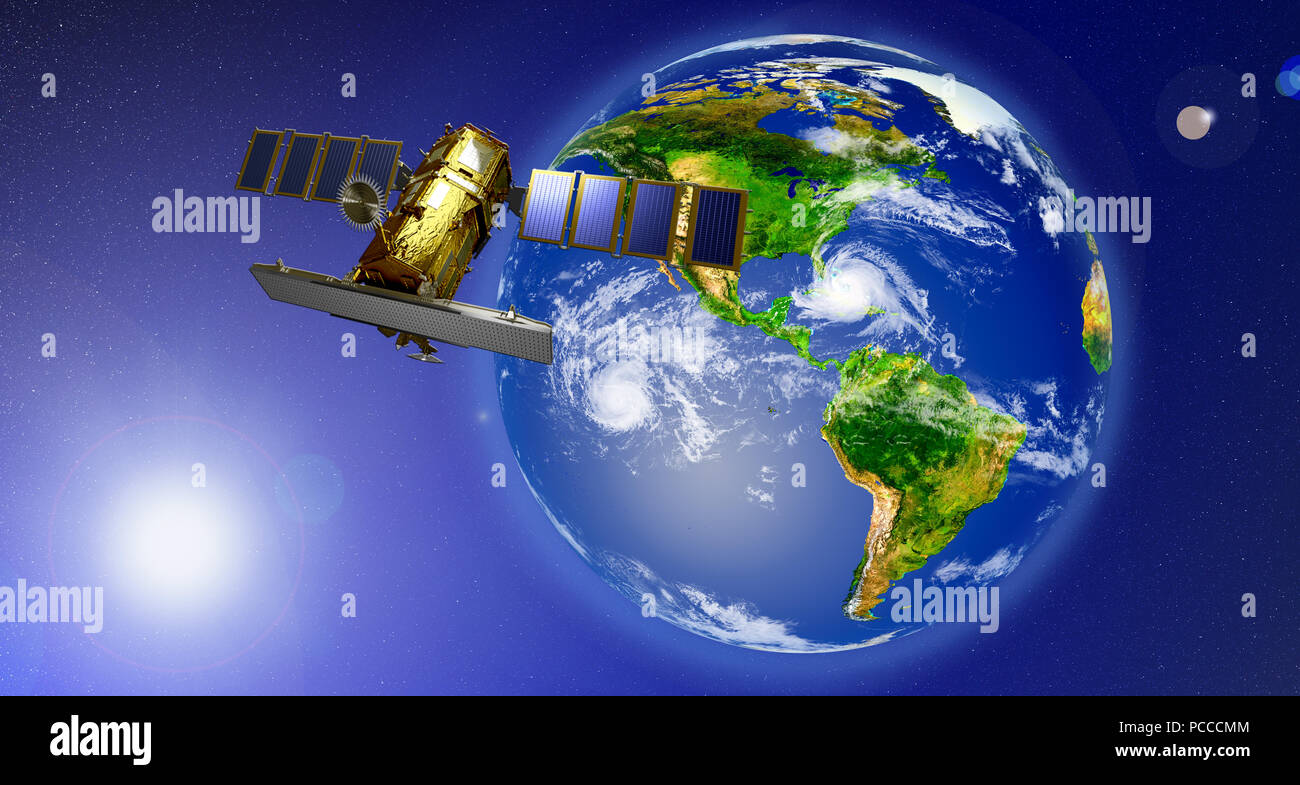 Satellite orbiting the earth hi-res stock photography and images - Alamy