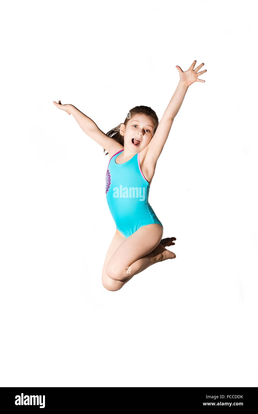 Little Kid Jumping Swimming Pool High Resolution Stock Photography and ...