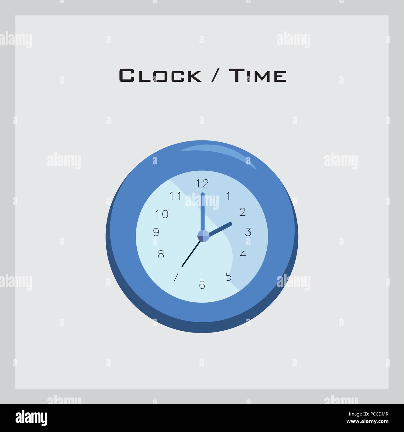 clock with basic design over white background, colorful design. vector ...