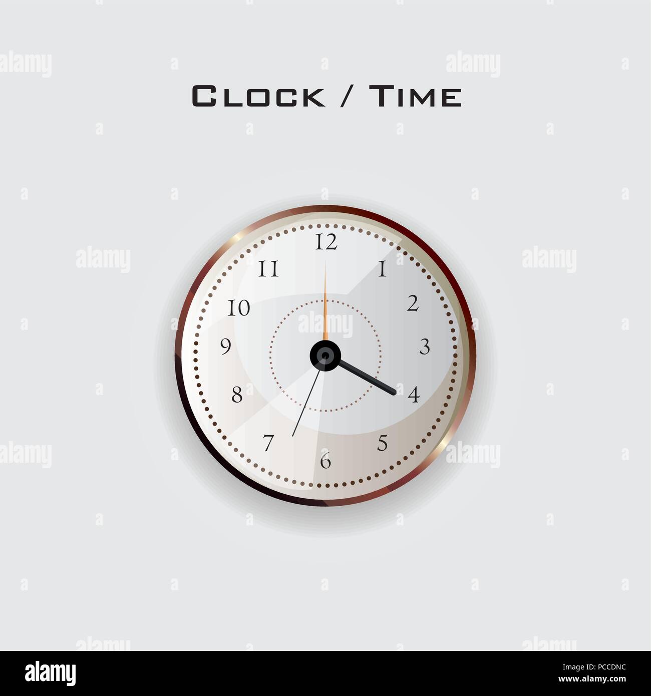 classic clock icon over white background, colorful design. vector ...