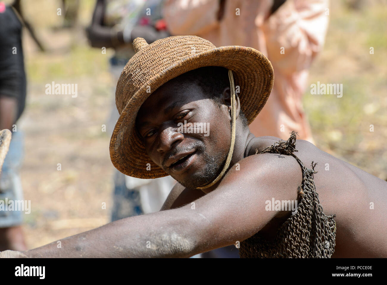 TAMBERMA VIL., TOGO - JAN 13, 2017: Unidentified Tammari man dressed ...