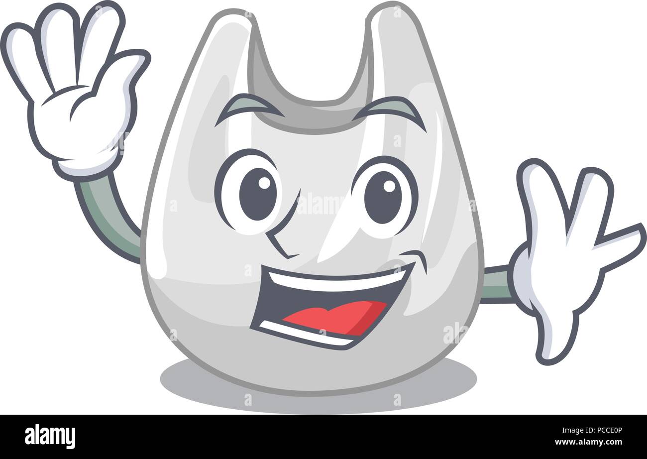 Waving plastic bag character cartoon Stock Vector Image & Art - Alamy
