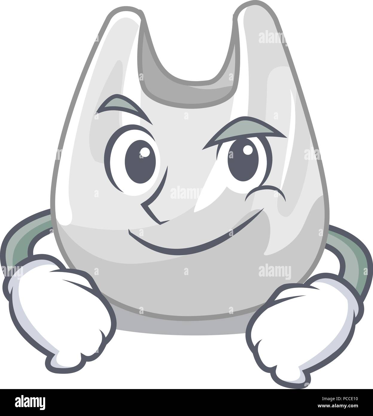 Smirking plastic bag character cartoon Stock Vector Image & Art - Alamy