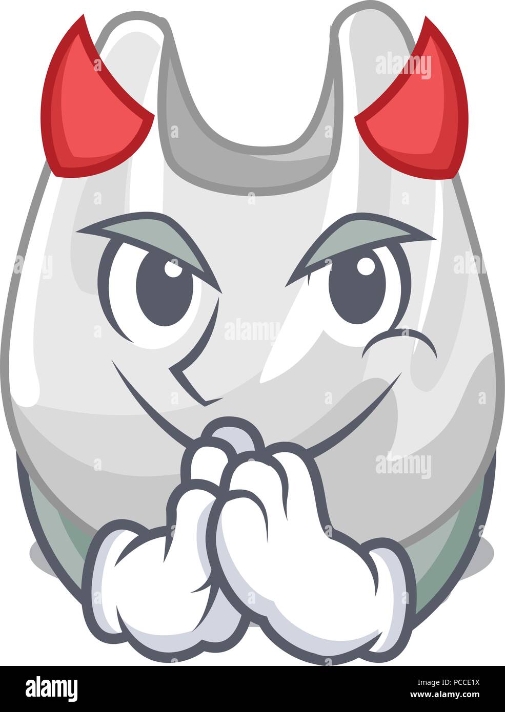 Devil plastic bag mascot cartoon Stock Vector Image & Art - Alamy