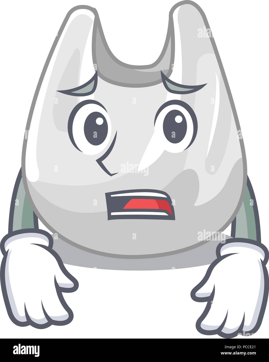 Afraid plastic bag mascot cartoon Stock Vector Image & Art - Alamy