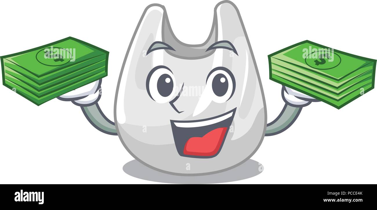 With money plastic bag mascot cartoon Stock Vector Image & Art - Alamy