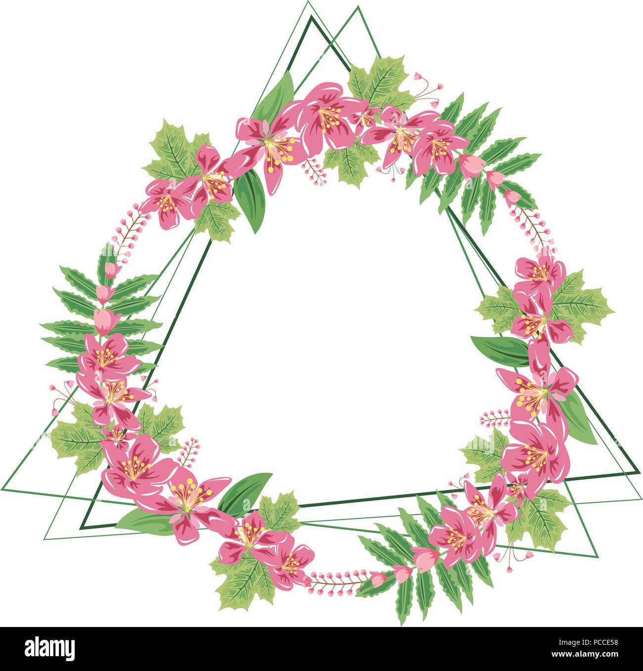 Floral triangle Stock Vector Images - Alamy