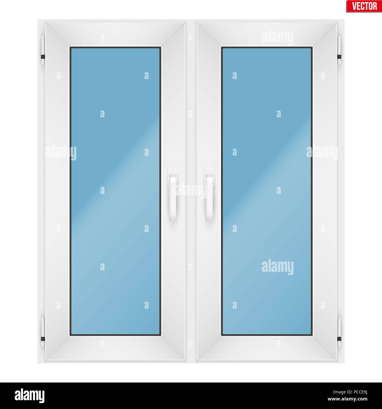 PVC window with two sash Stock Vector Image & Art - Alamy
