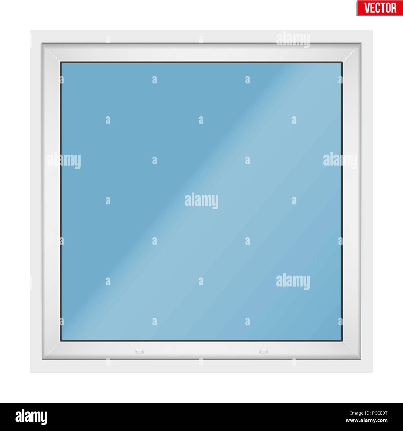 Square PVC window with one sash Stock Vector Image & Art - Alamy