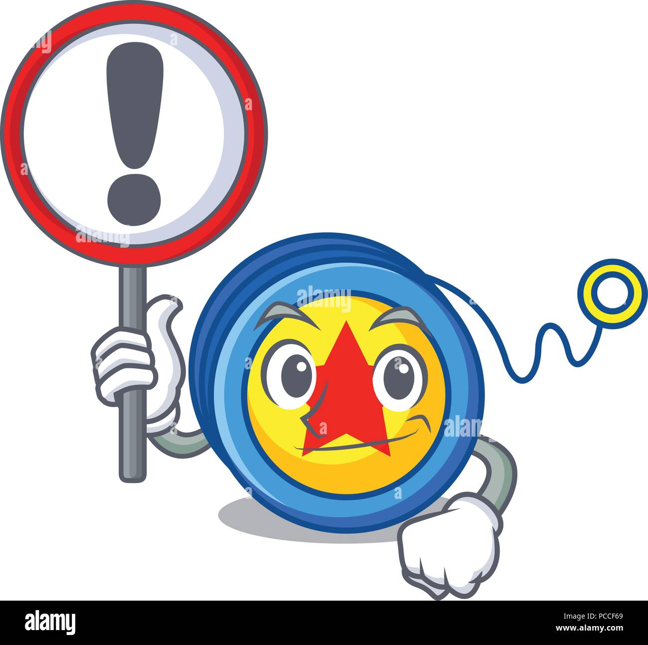 With sign yoyo character cartoon style Stock Vector Image & Art - Alamy