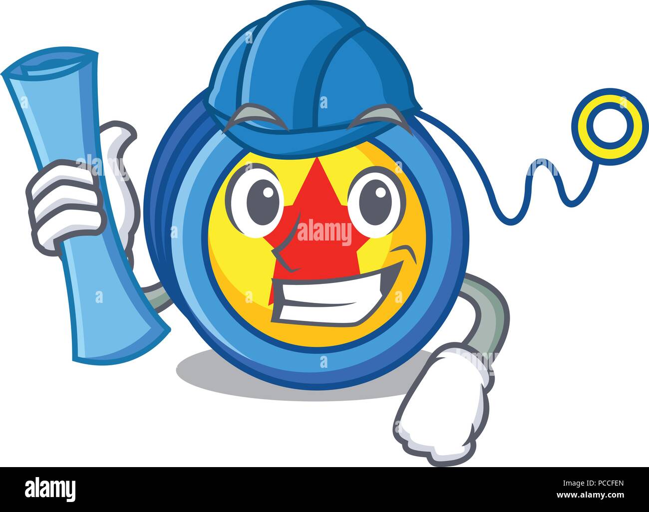 Architect yoyo character cartoon style Stock Vector Image & Art - Alamy