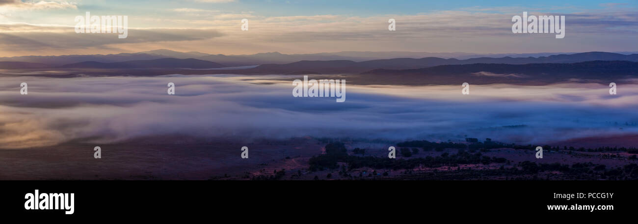 Layers of mountain ranges in the morning hi-res stock photography and ...