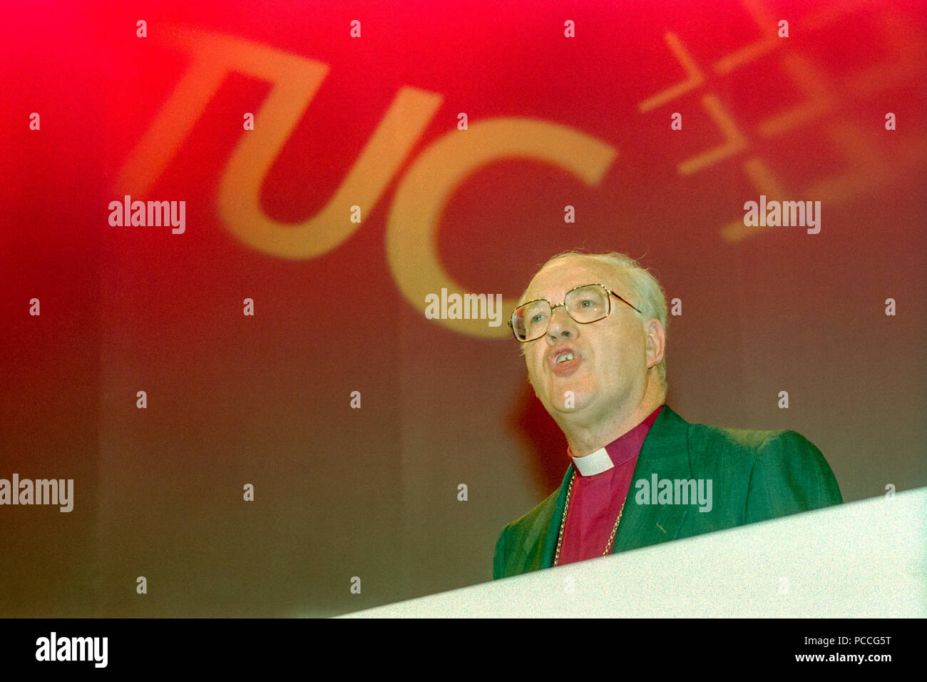 The Archbishop of Canterbury, Dr George Carey, addressing the TUC ...