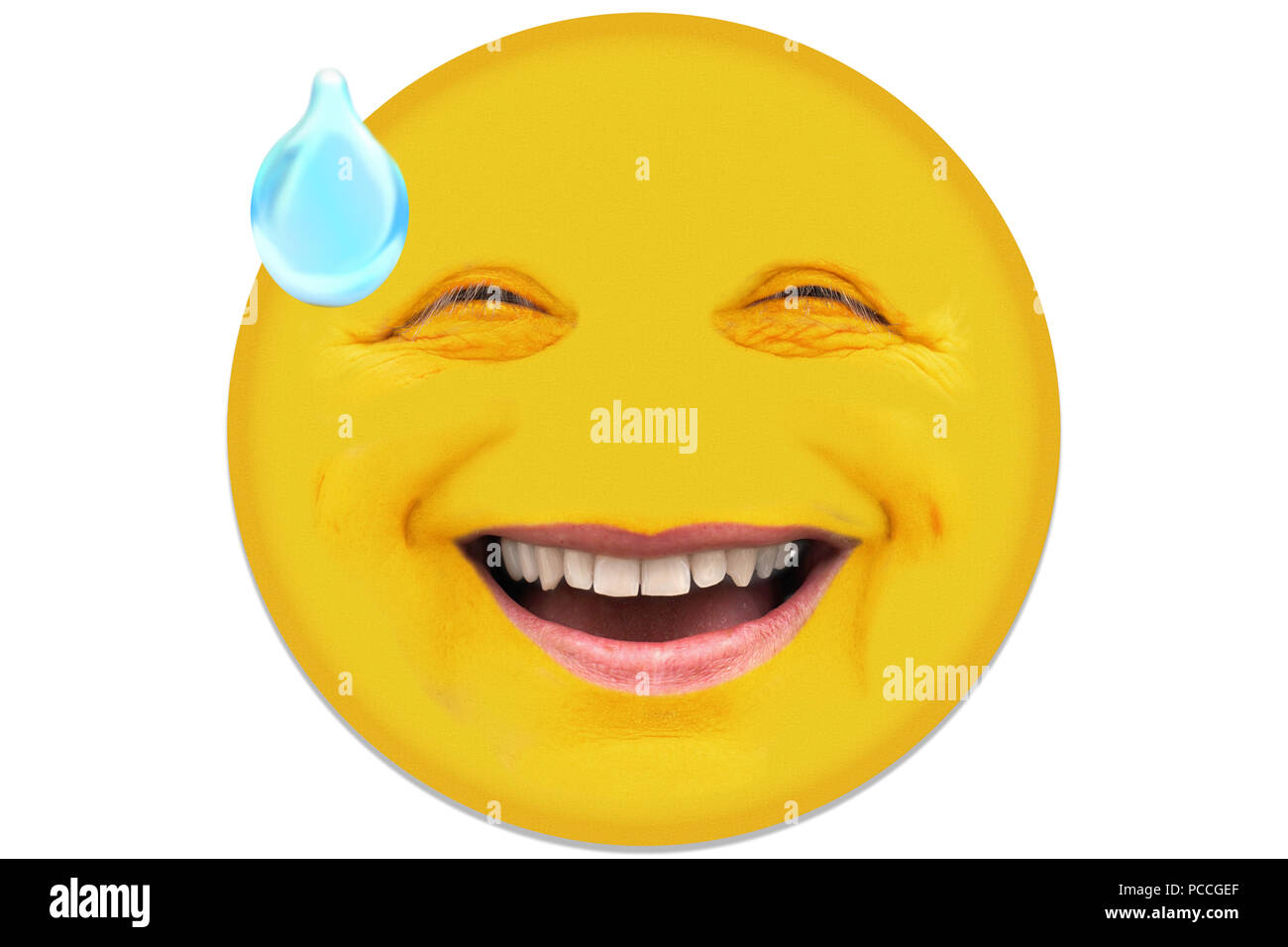 A man in his mid 40s is relieved. The facial features have a lot of ...