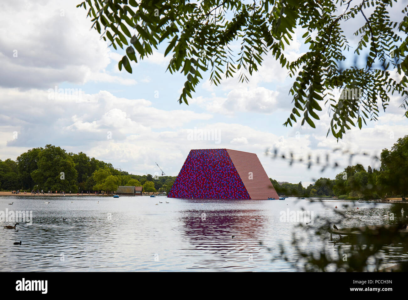 Mastaba pyramid art installation by Christo Stock Photo - Alamy
