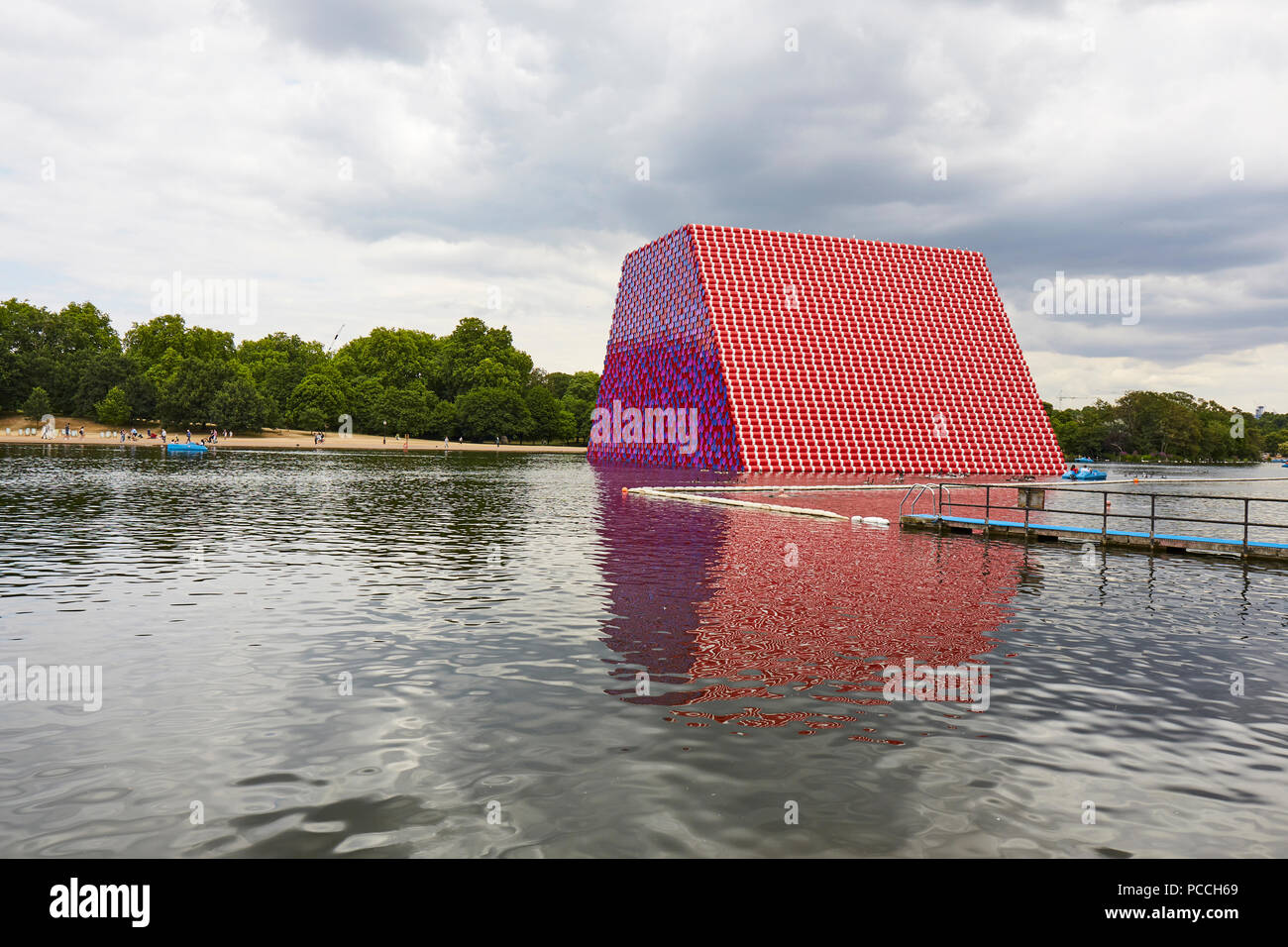 Mastaba pyramid art installation by Christo Stock Photo - Alamy