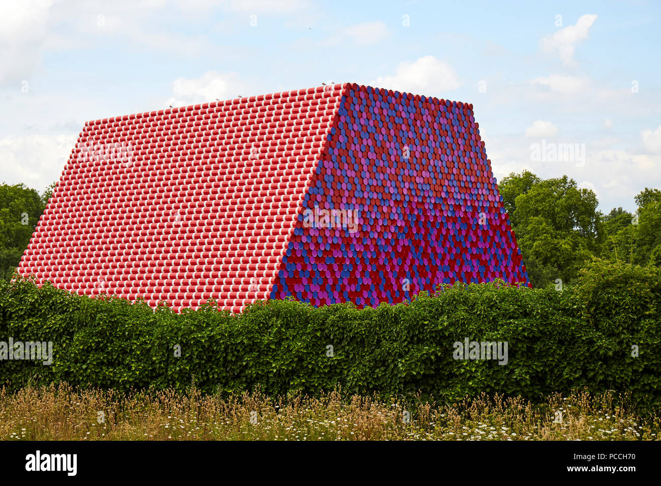 Mastaba pyramid art installation by Christo Stock Photo - Alamy