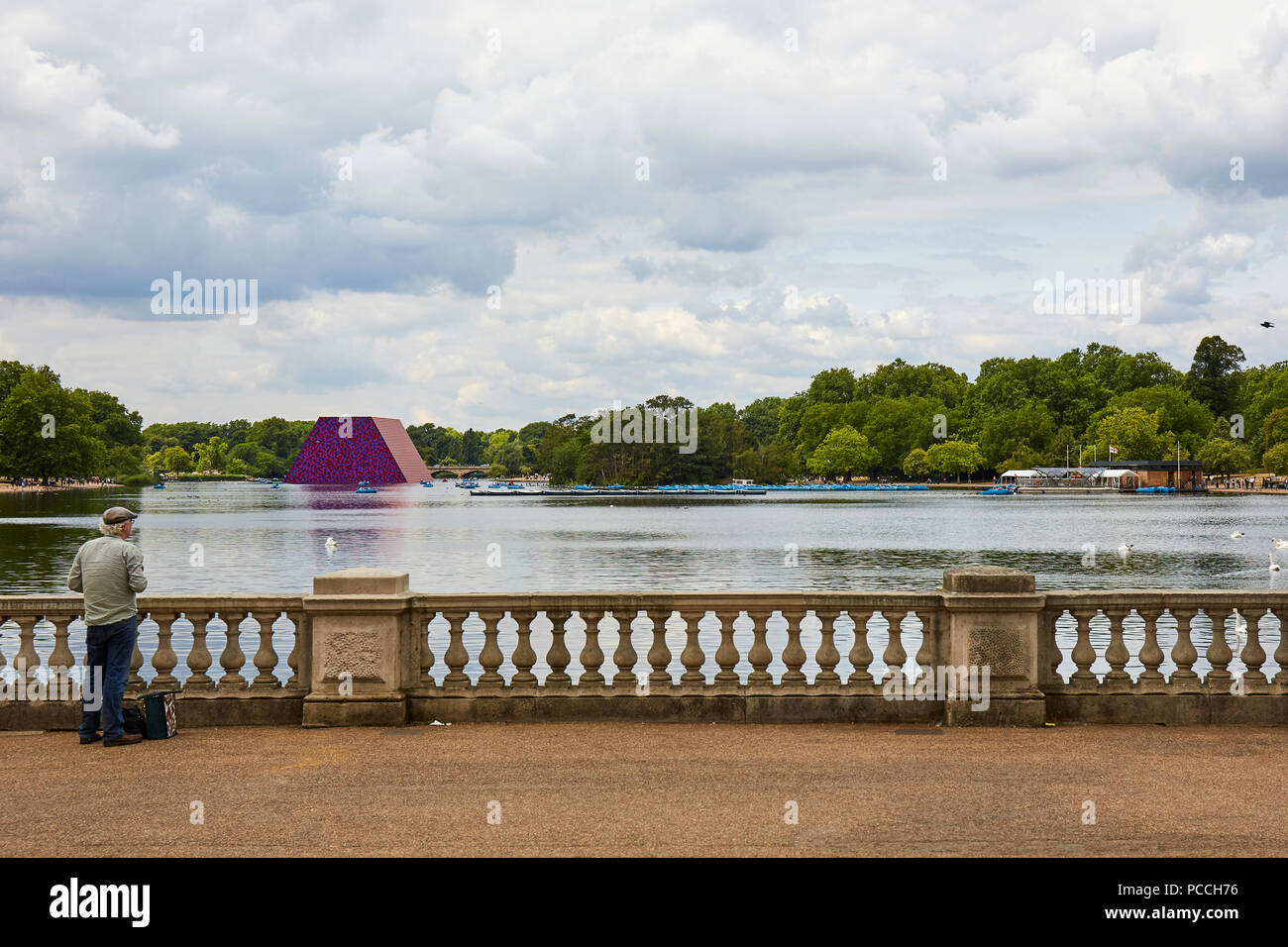 Mastaba pyramid art installation by Christo Stock Photo - Alamy