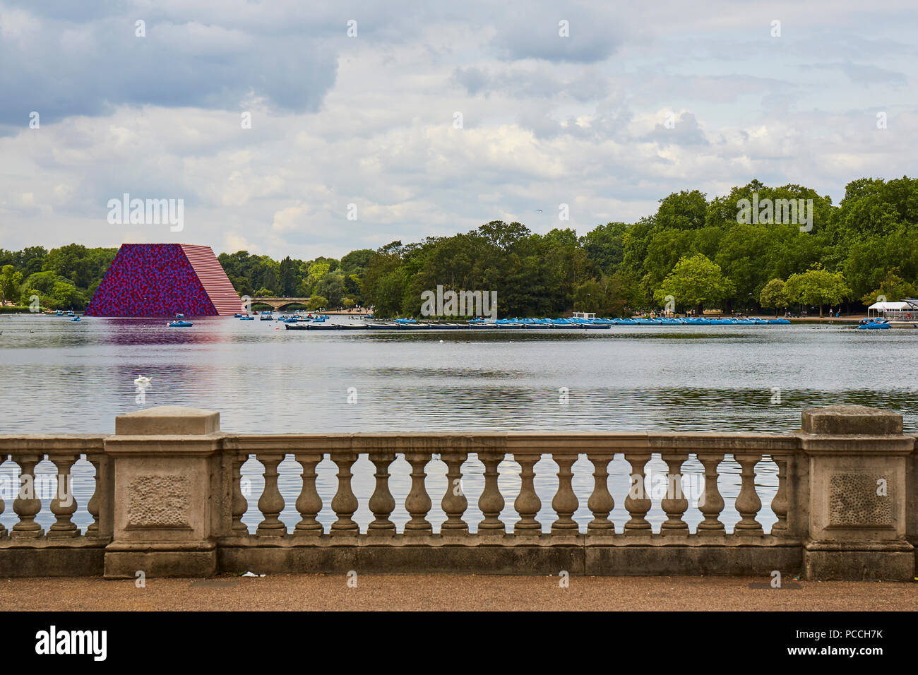 Mastaba pyramid art installation by Christo Stock Photo - Alamy