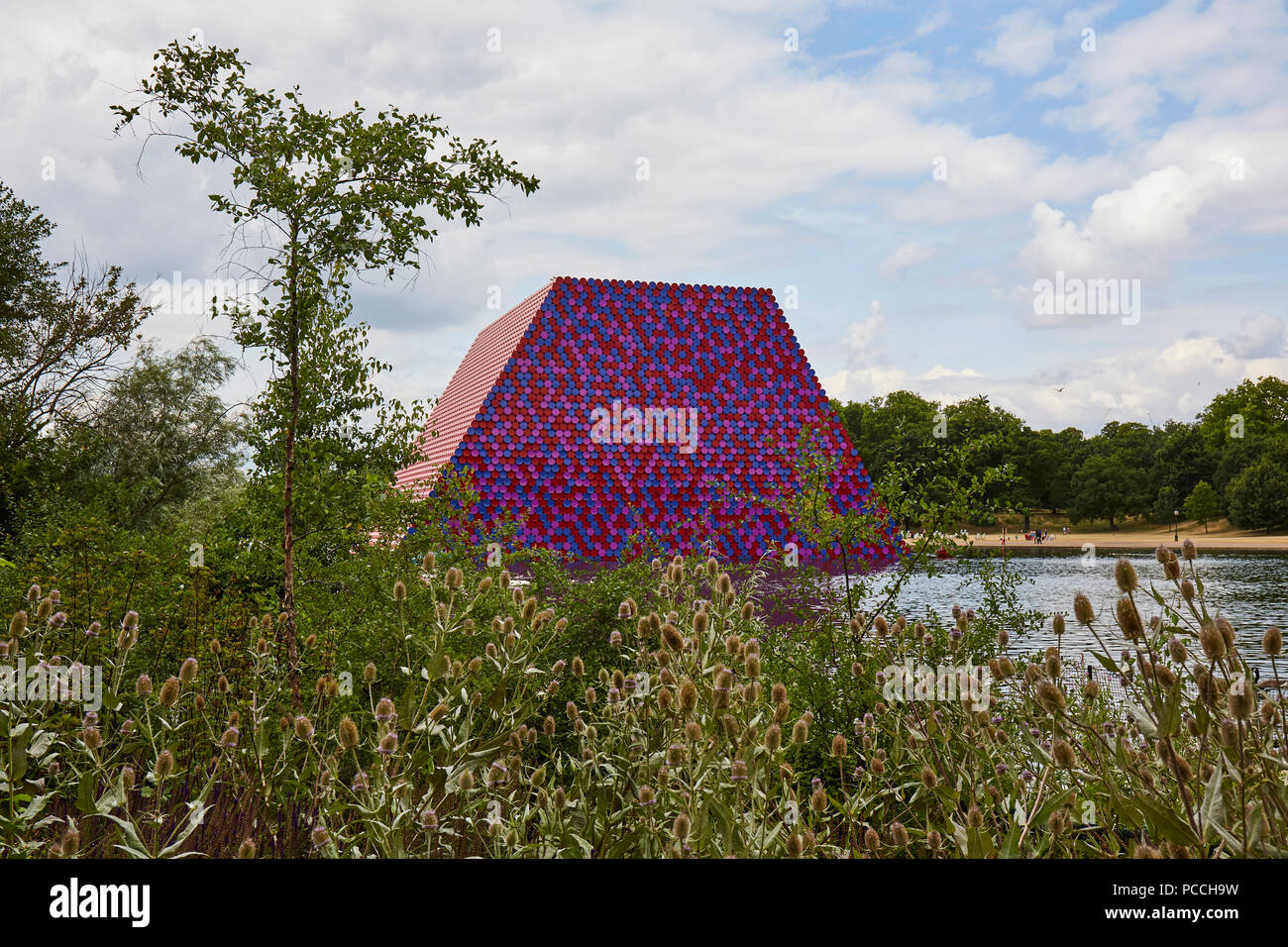 Mastaba pyramid art installation by Christo Stock Photo - Alamy