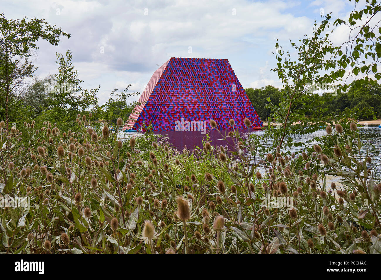 Mastaba pyramid art installation by Christo Stock Photo - Alamy