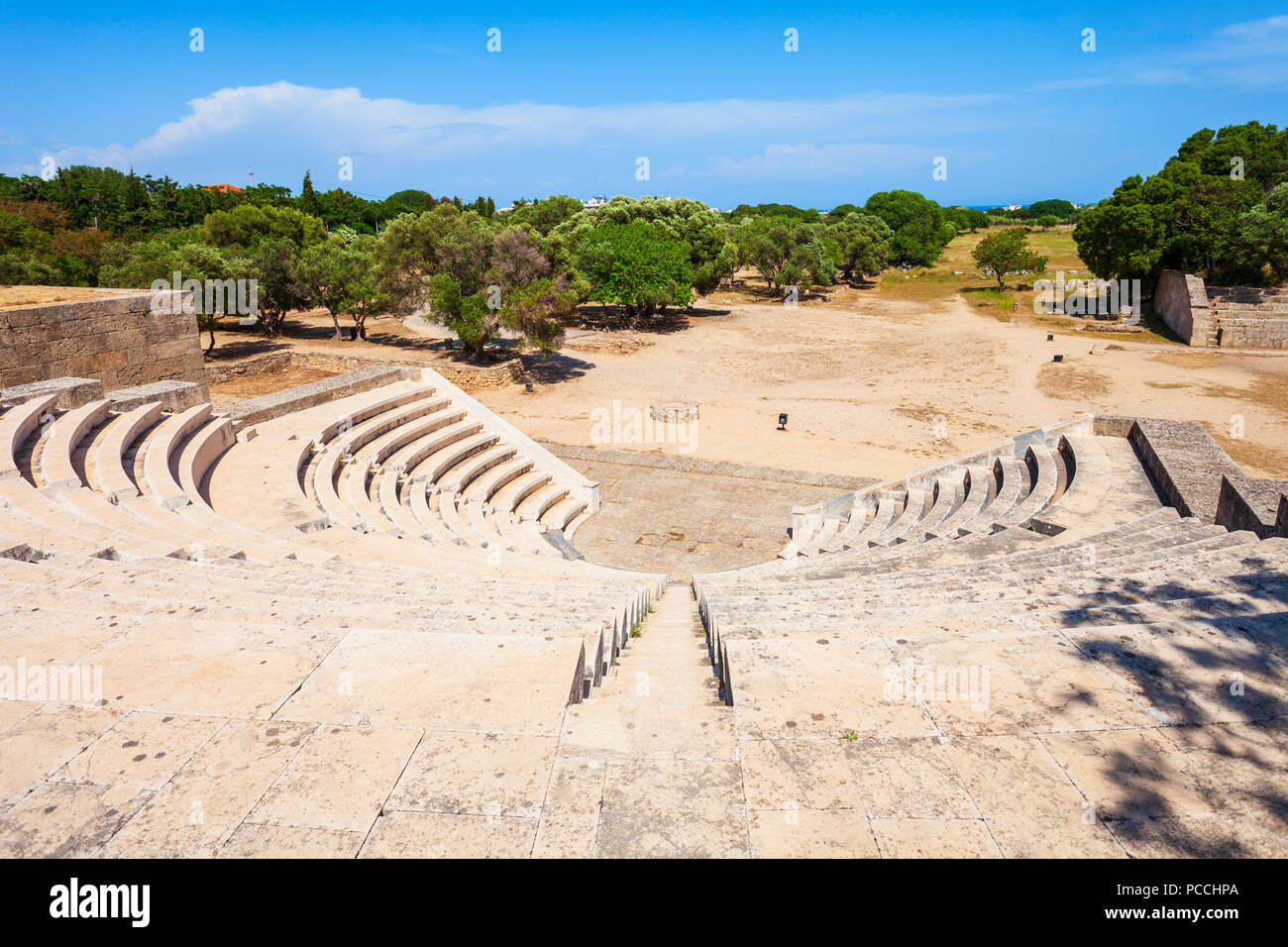 Acropolis Ancient Stadium in the Rhodes city in Rhodes island in Greece ...