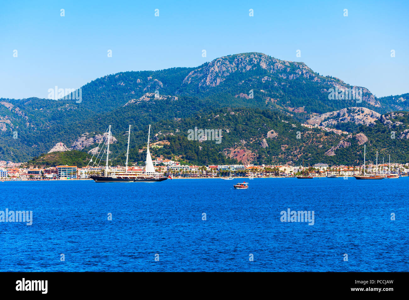 Marmaris city aerial panoramic view in Turkey Stock Photo - Alamy