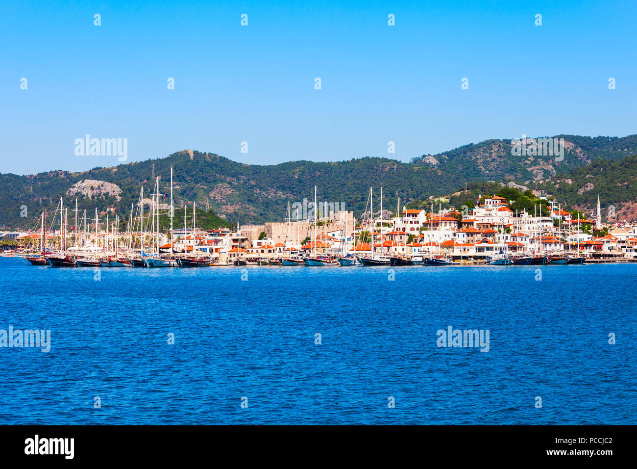 Marmaris city aerial panoramic view in Turkey Stock Photo - Alamy
