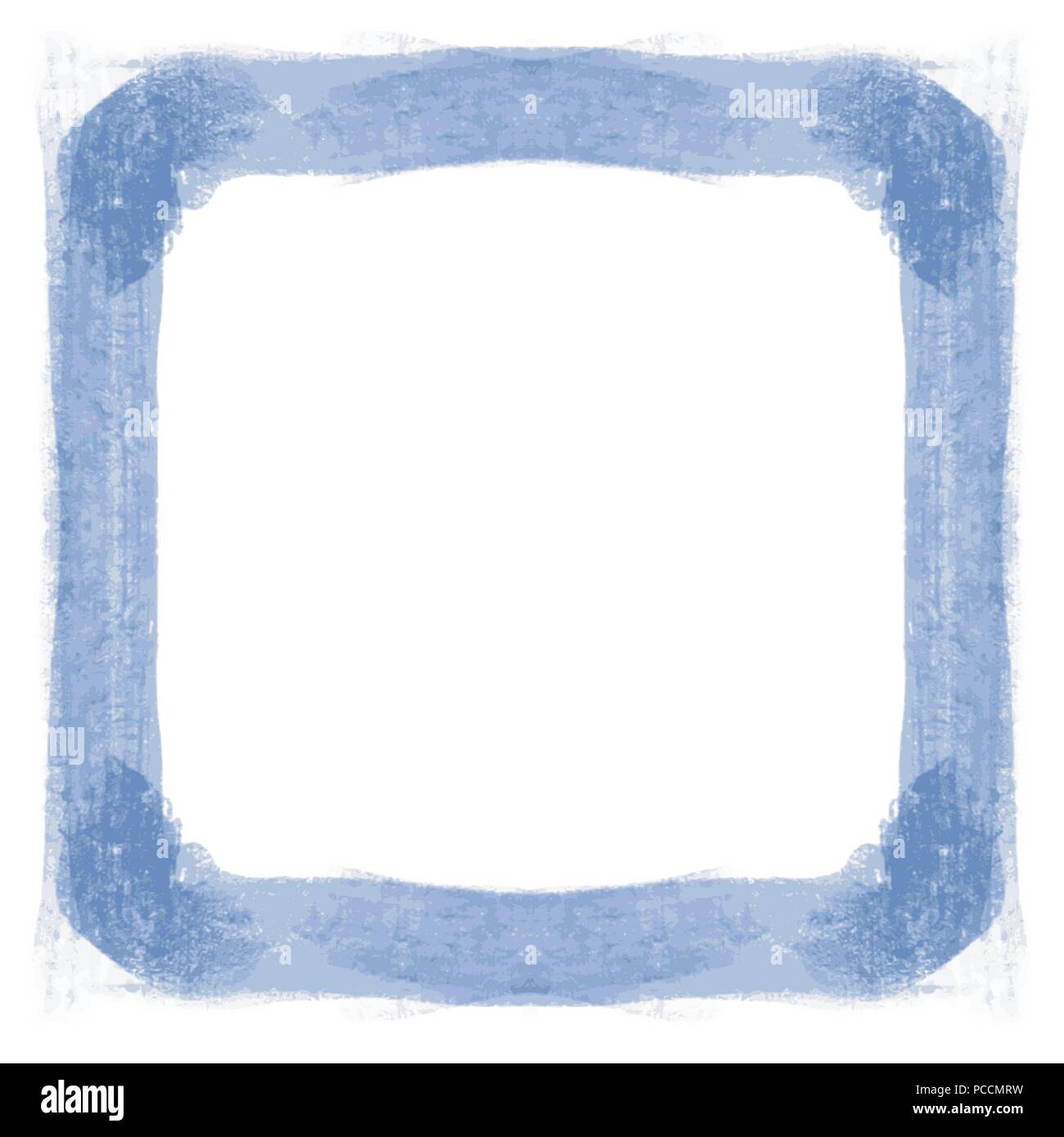 blue watercolor frame border pattern, vector illustration Stock Vector ...