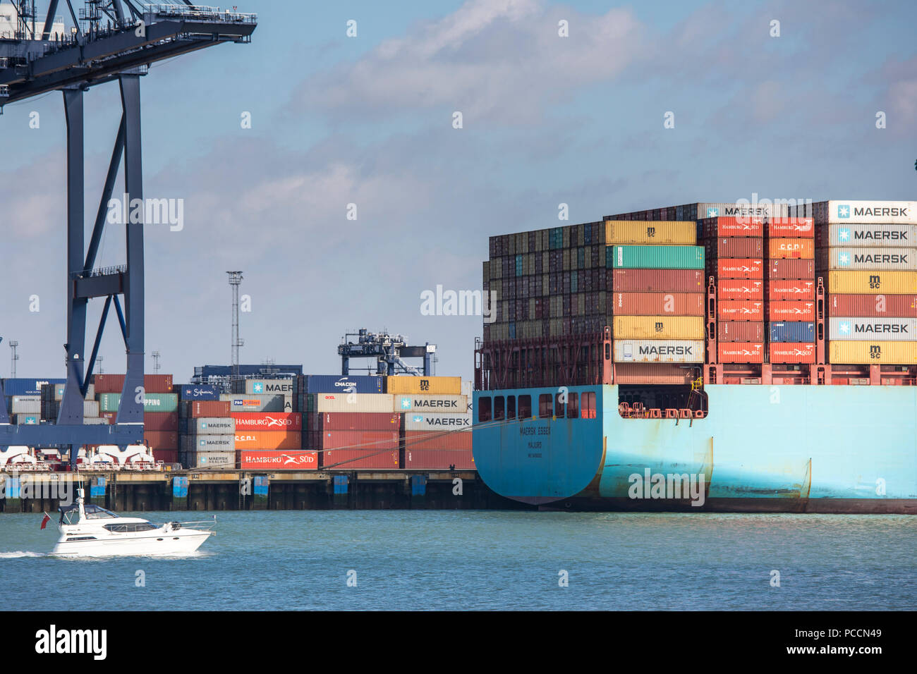 Foreign container ships at Port of Felixstowe handling 42% of British ...