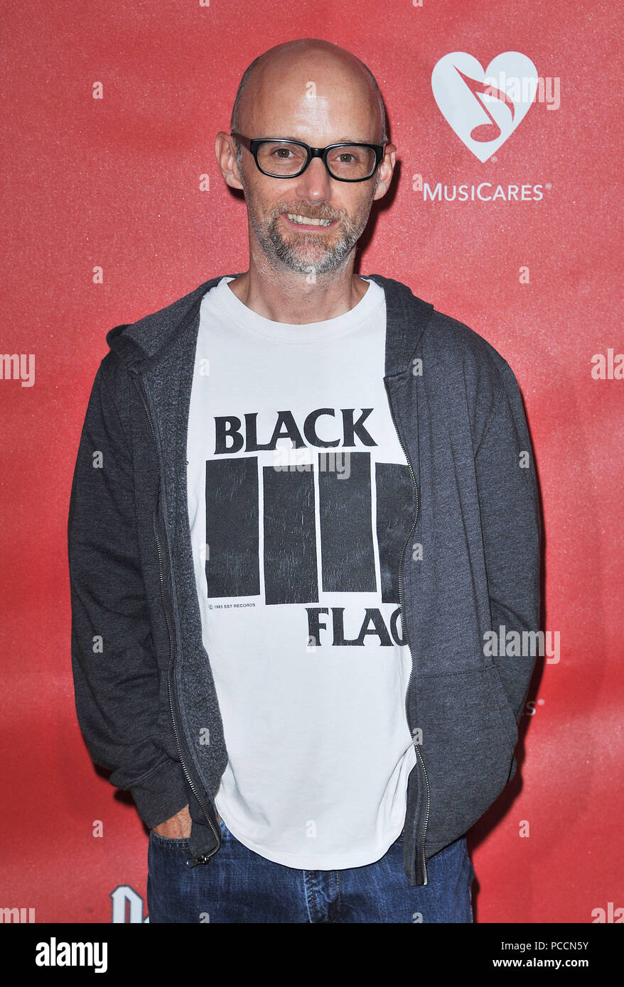 Moby arriving at Musicares Benefit at the Club Nokia in Los Angeles ...