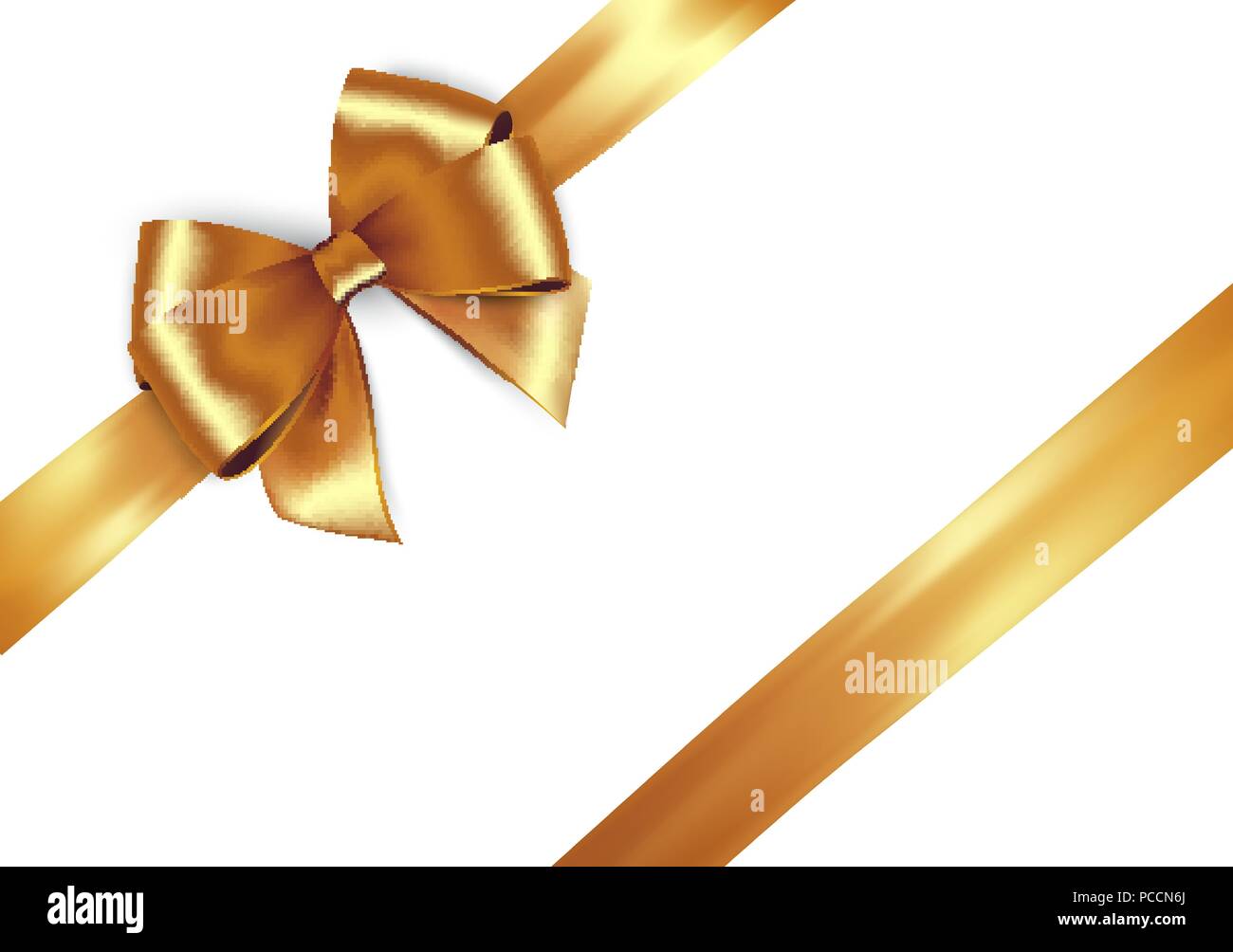 Shiny golden satin ribbon Stock Vector Image & Art - Alamy
