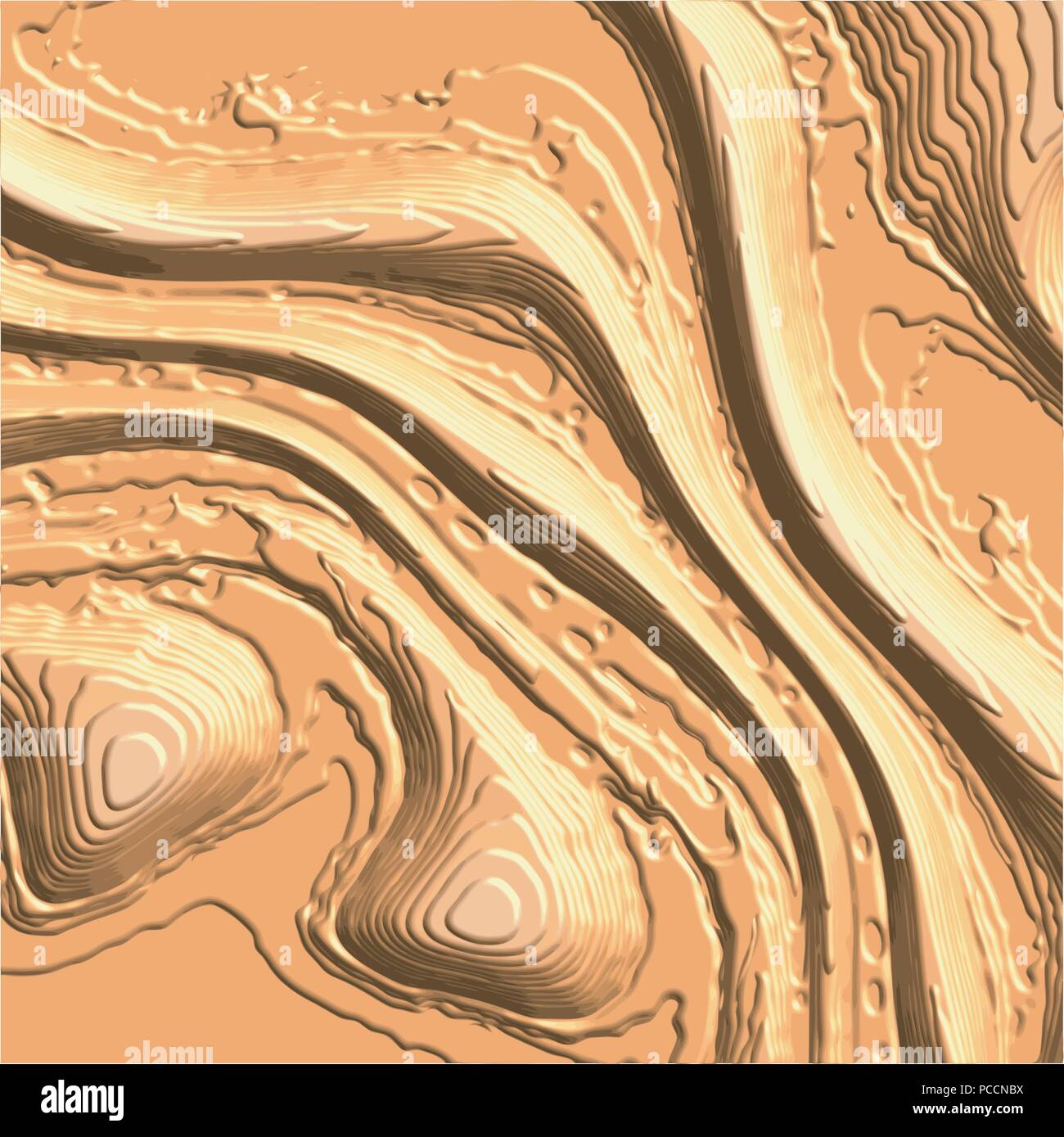 orange 3D embossed waves background pattern, vector illustration Stock ...