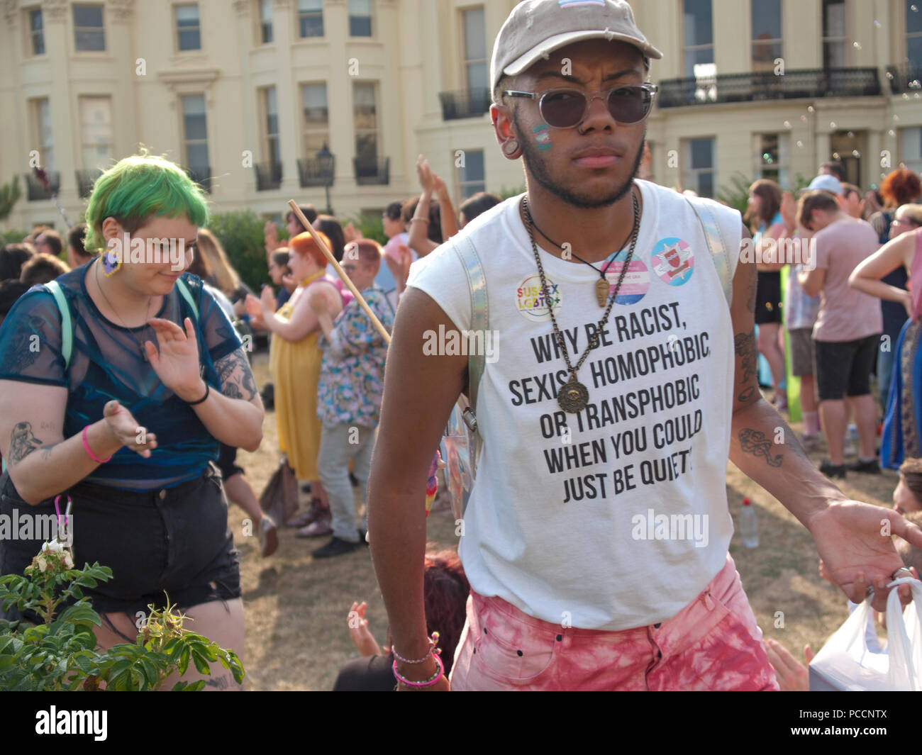 A trans pride street party in Brighton Stock Photo - Alamy