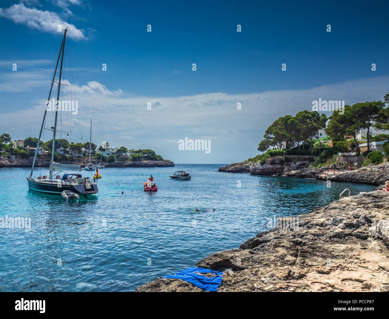 Cala Gran Beach, Cala d'or, Majorca, Spain Stock Photo - Alamy