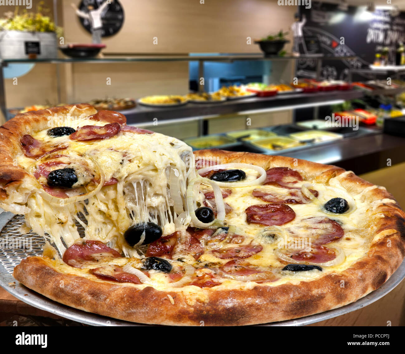 Pizzeria self service Stock Photo - Alamy