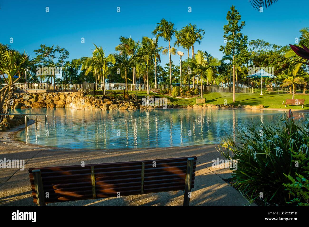 Swimming pool of bluewater lagoon in Mackay, Queensland Stock Photo - Alamy