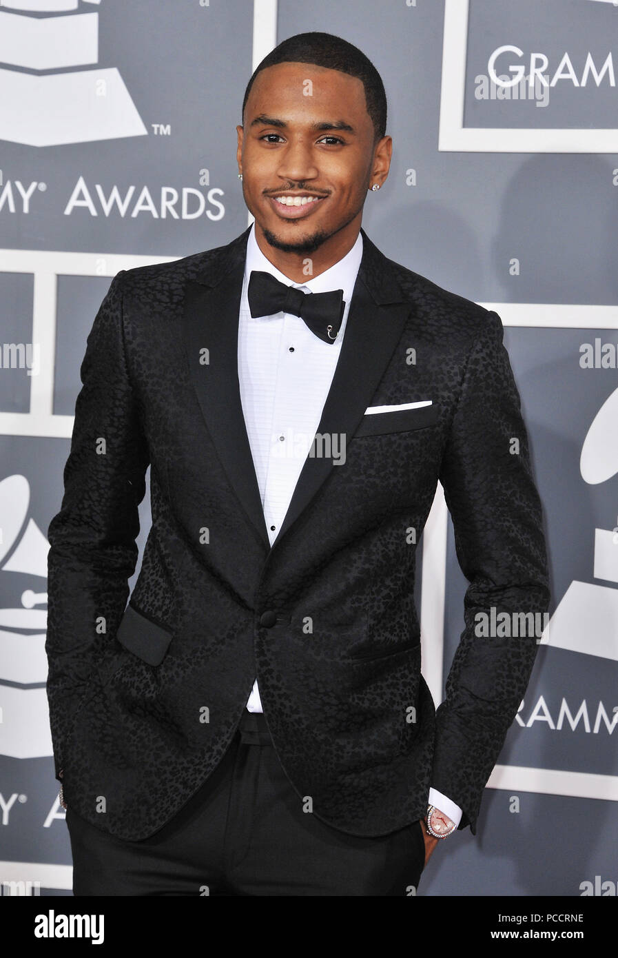 Trey Songz 586 at the 55th Ann. Grammy Awards 2013 at the Staples ...