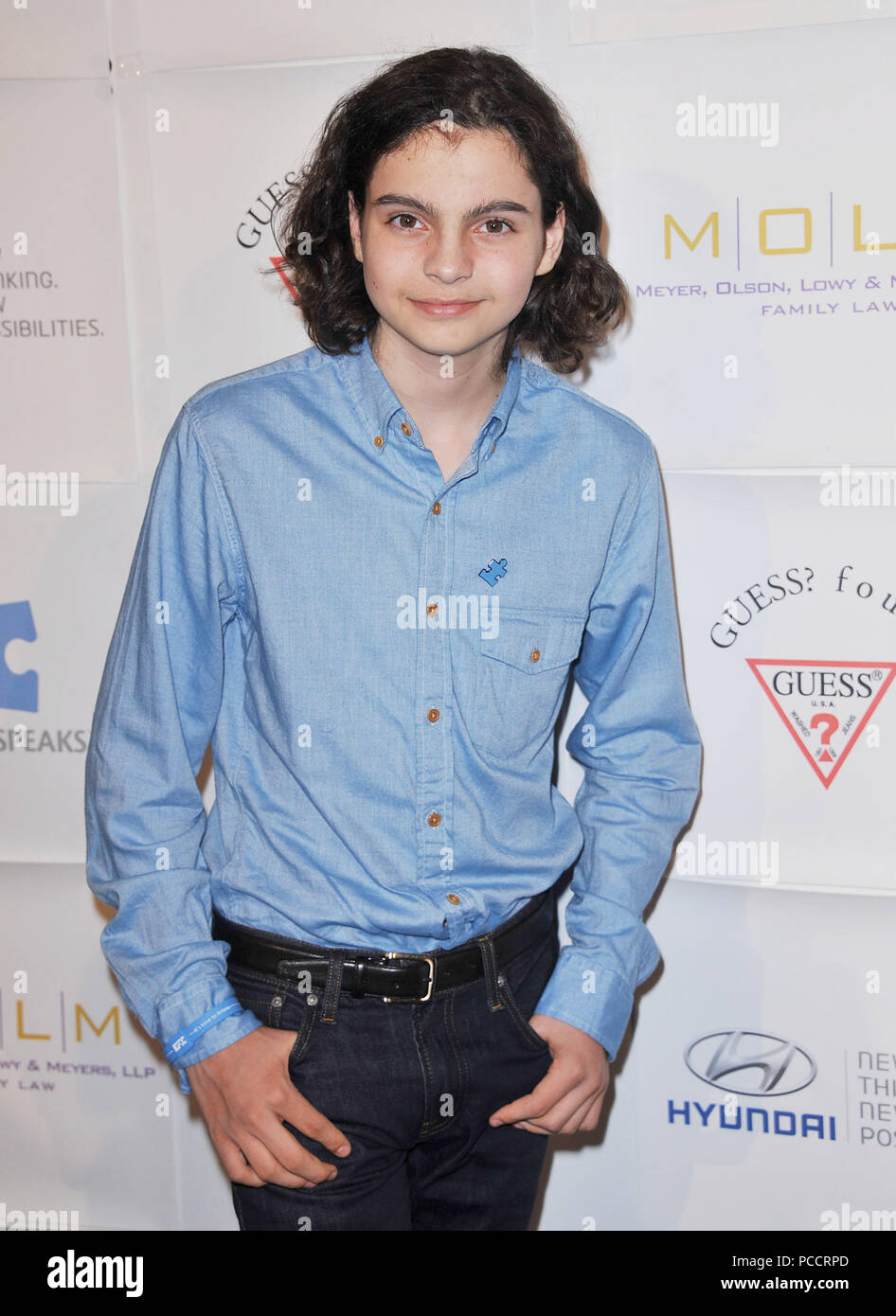 Max Burkholder at the Blue Carpet at the Autism Speaks at the Beverly ...