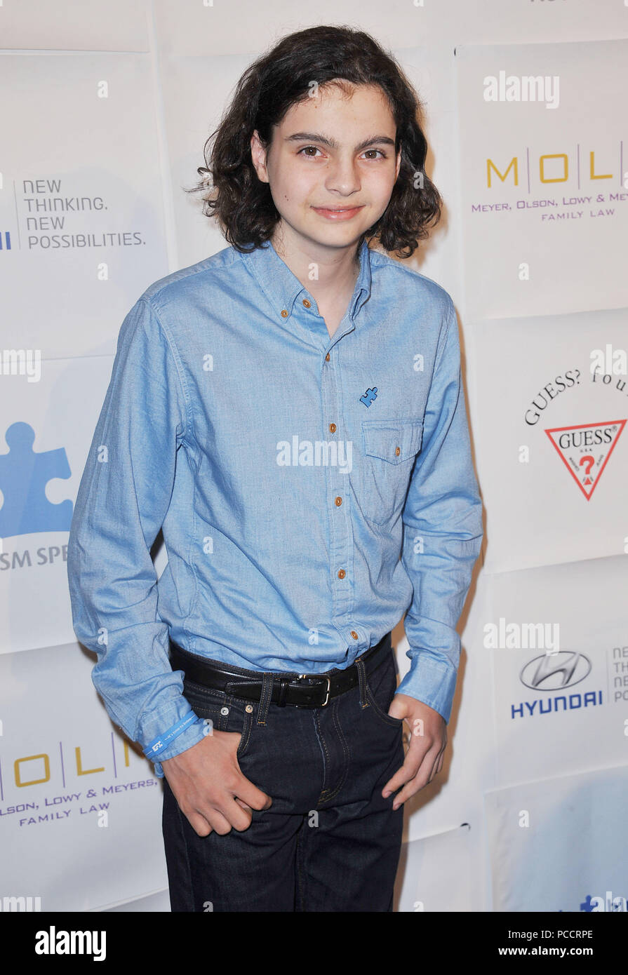 Max Burkholder at the Blue Carpet at the Autism Speaks at the Beverly ...