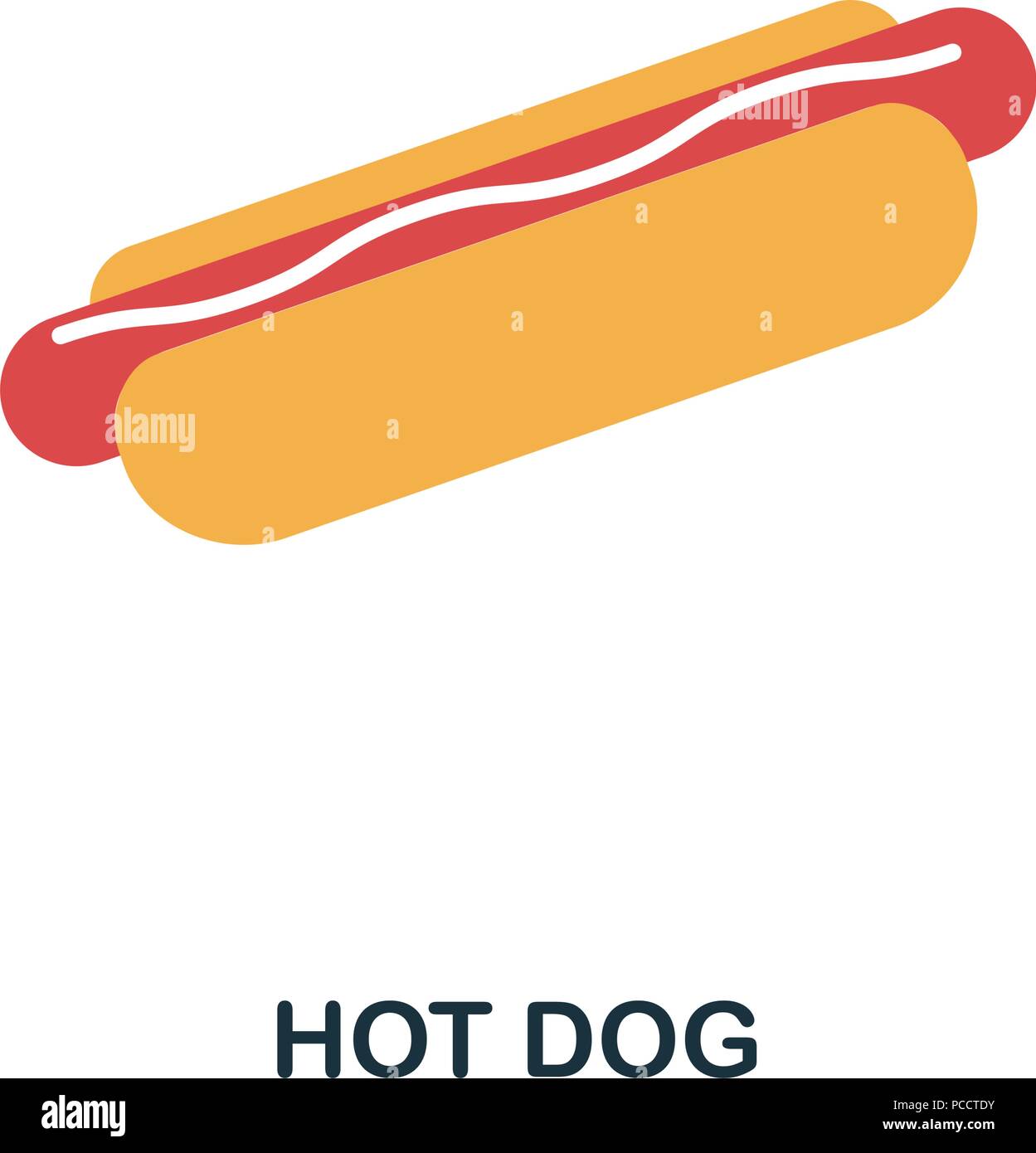 Hot Dog icon. Mobile apps, printing and more usage. Simple element sing ...