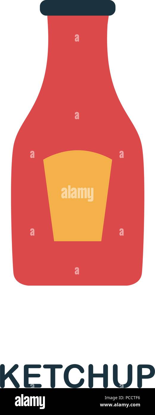Ketchup icon. Mobile apps, printing and more usage. Simple element sing ...