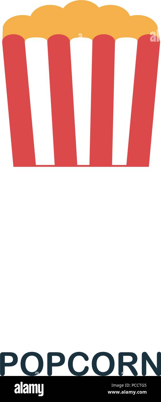 Popcorn icon. Mobile apps, printing and more usage. Simple element sing ...