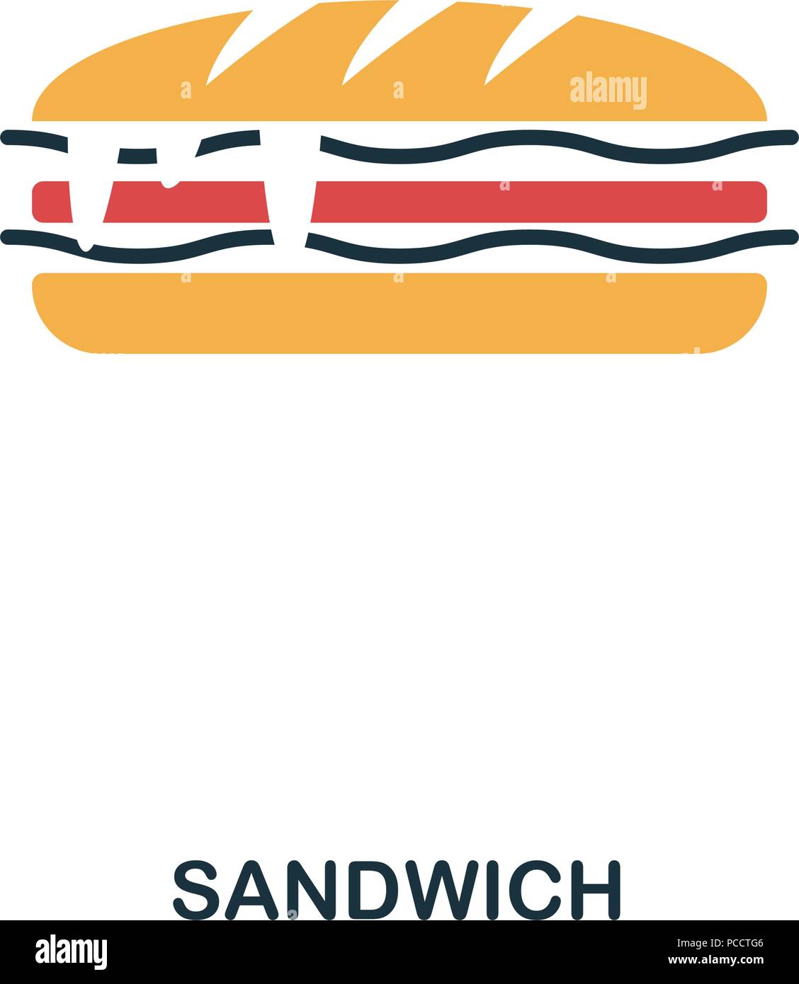 Sandwich icon. Mobile apps, printing and more usage. Simple element ...