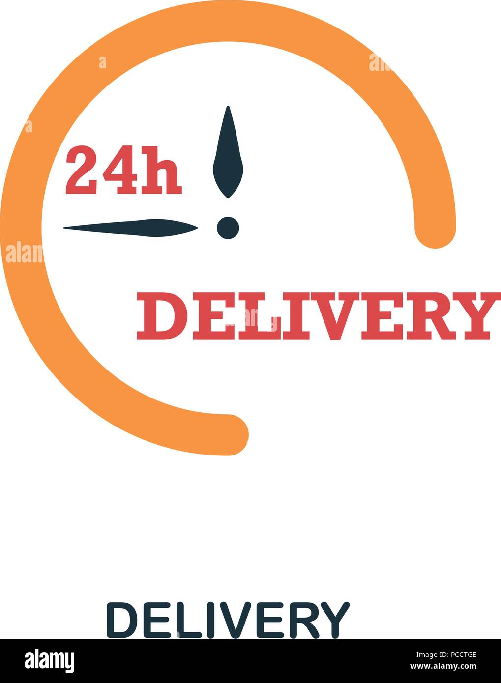 Delivery 24 icon. Mobile apps, printing and more usage. Simple element ...