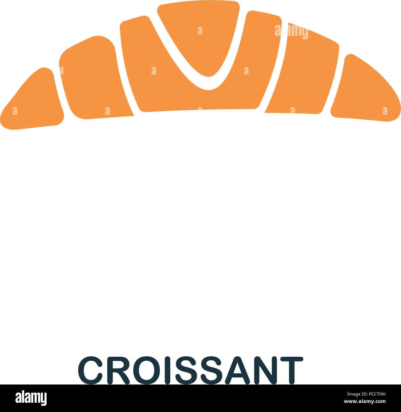 Croissant icon. Mobile apps, printing and more usage. Simple element ...