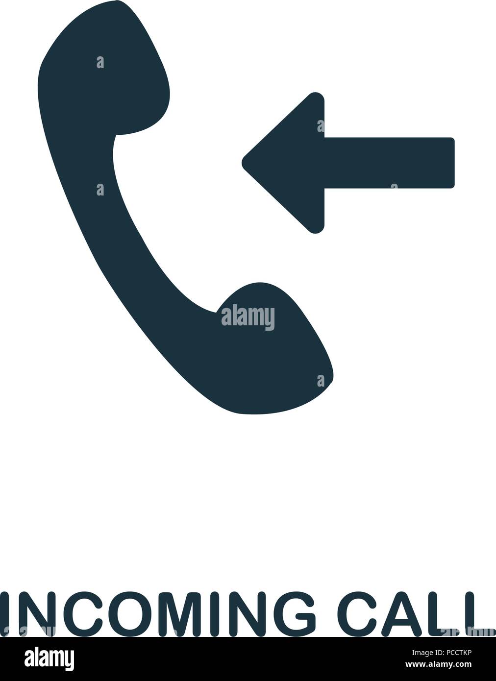 Incoming Call creative icon. Simple element illustration. Incoming Call ...
