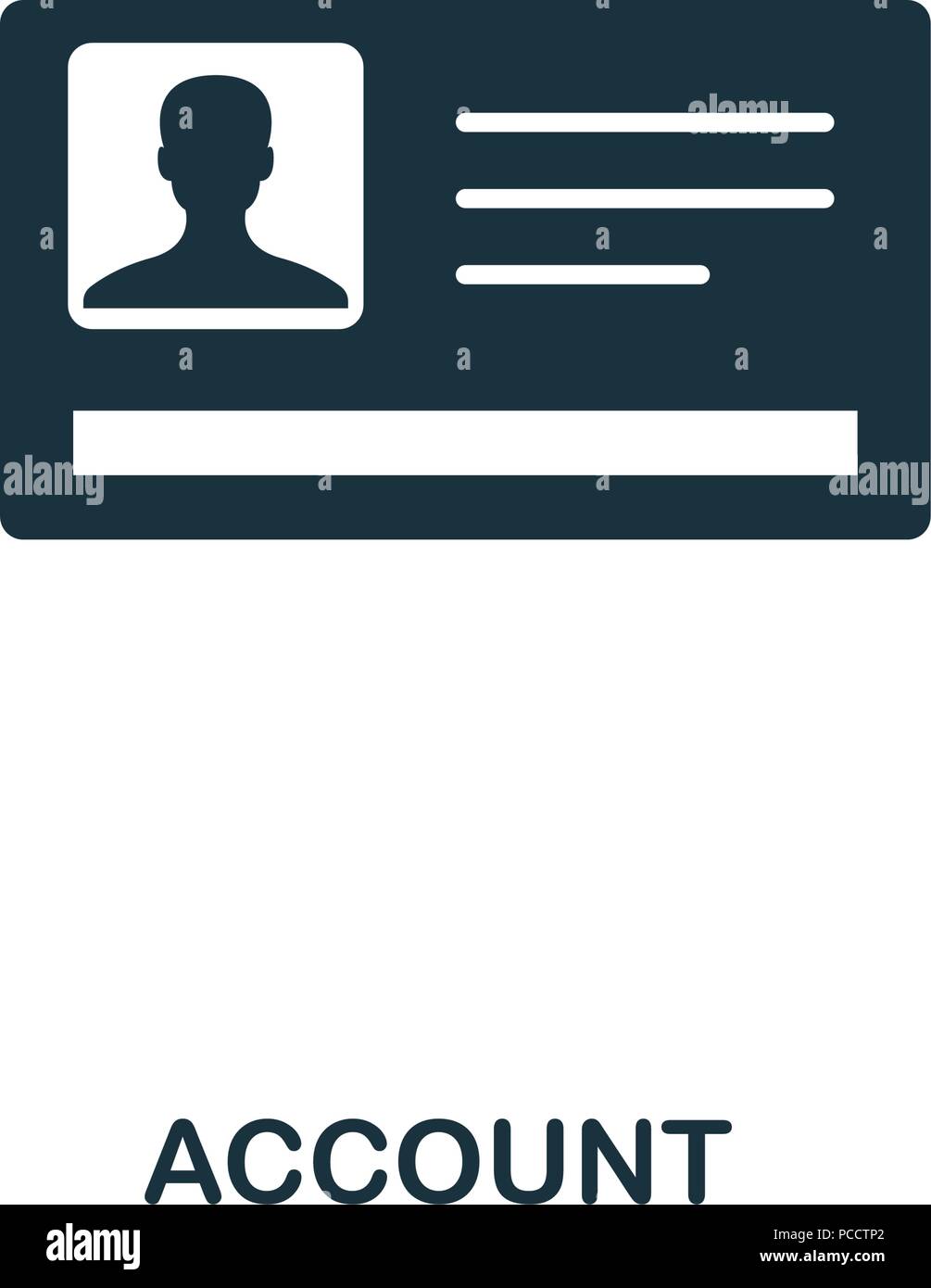 Account creative icon. Simple element illustration. Account concept ...