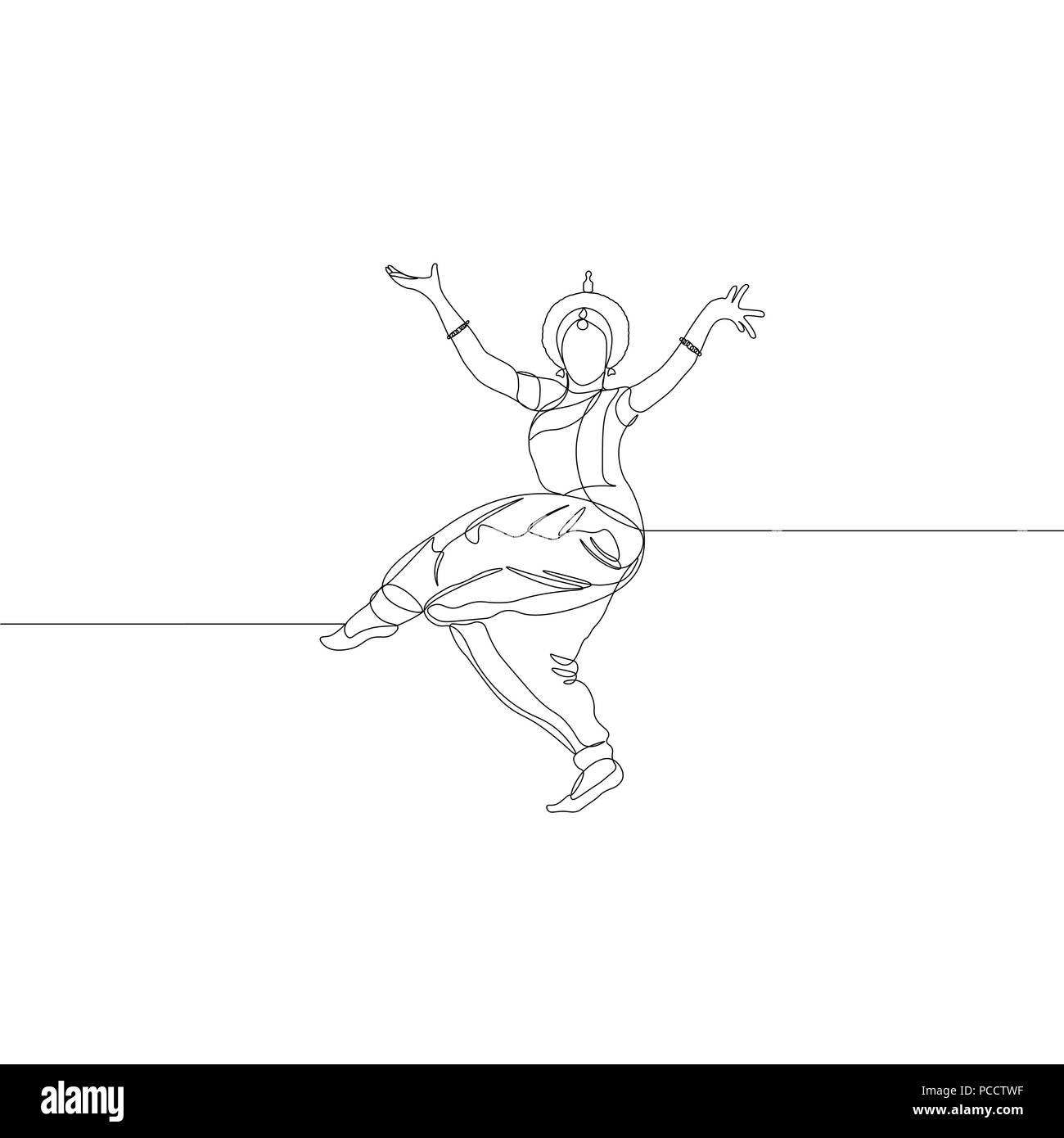 Indian Dance Drawing